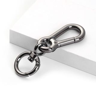 1Pc Ring Keychain Zinc Alloy Keychain with Snap Hook Quick Release Key ...