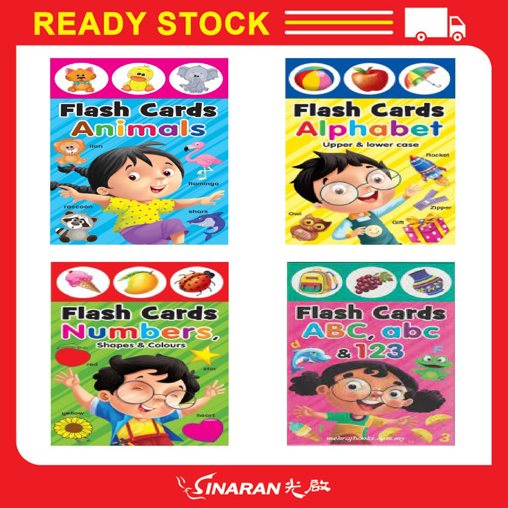 FLASH CARD: NUMBERS, SHAPES & COLOURS / ABC,abc & 123 / ANIMALS ...