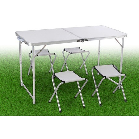 MEJA LIPAT FREE 4 KERUSI /PORTABLE FOLDABLE TABLE WITH 4 CHAIRS MEJA ...