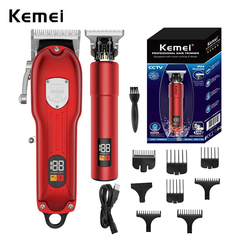 Kemei Professional Hair Trimmer for Men Electric Hair Clipper Beard Grooming Edge Hair Cut ...