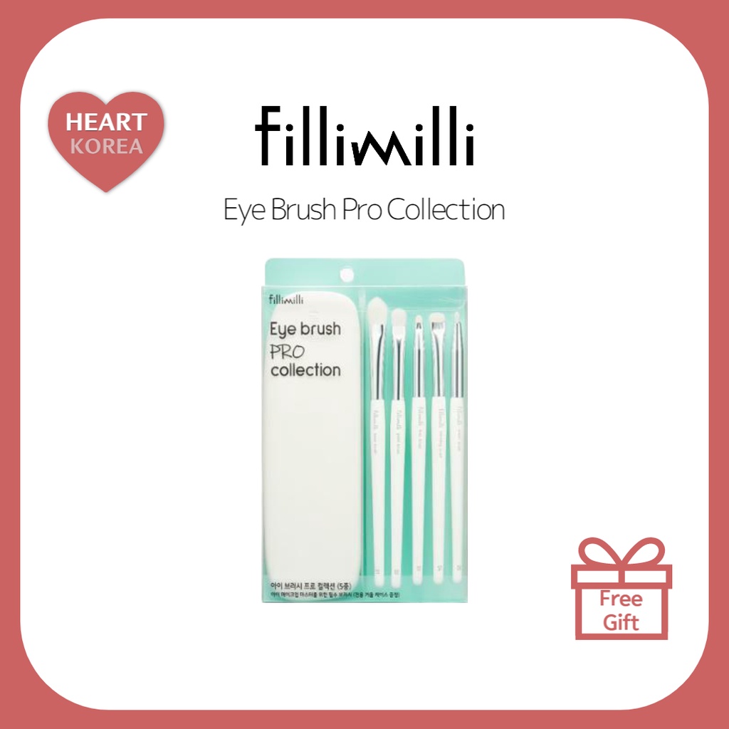 (5pcs) Fillimilli Eye Brush Pro Collection with case / eye makeup brush ...