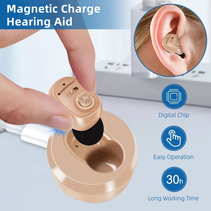 Mini Rechargeable Hearing Aid Digital Invisible Hearing Amplifier High ...
