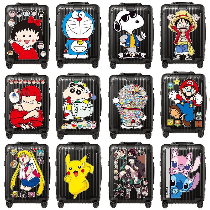A3 to big suitcase luggage cute cartoon popular logo sticker ...