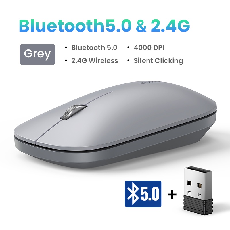 UGREEN Mouse Wireless Bluetooth 2.4G and 5G Dual Model Silent Mice 4000 ...