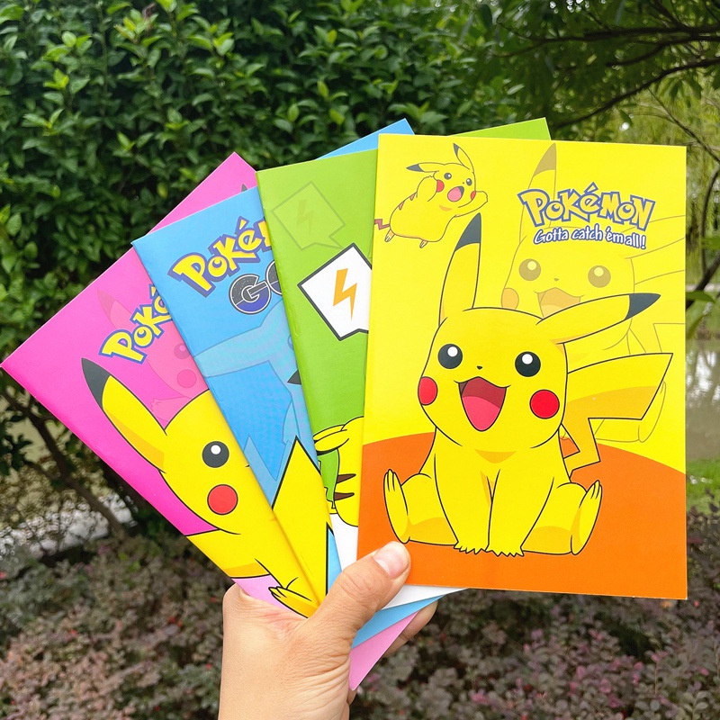 5PCS New Pokemon Notebook Kawaii Pikachu Booklet Cartoon Student ...
