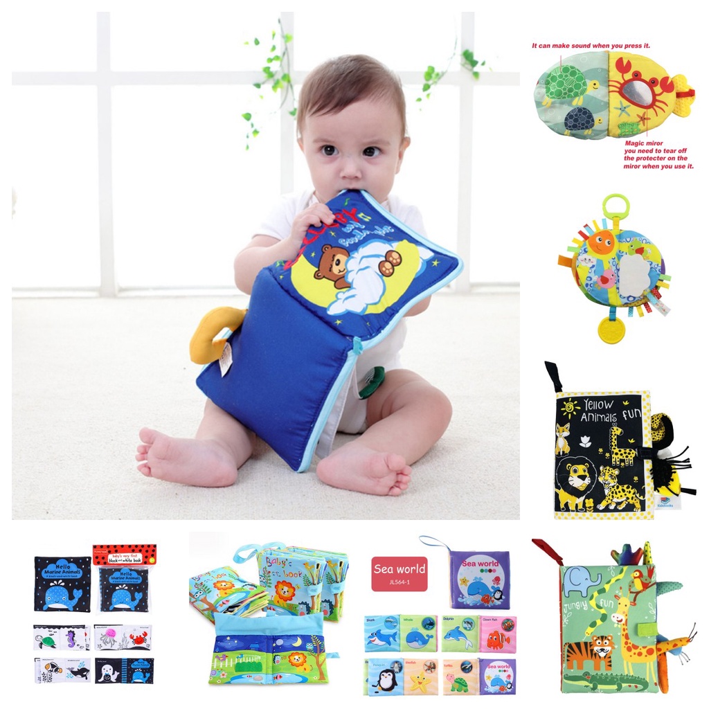 Baby Cloth Book Black and White Soft Books for Babies Early Education ...