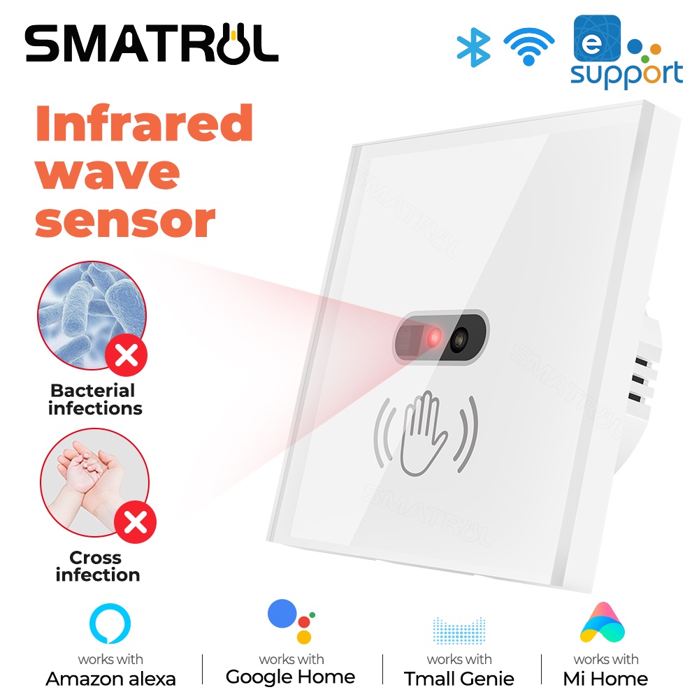 SMATRUL No Need Touch EWeLink WIFI Smart IR Wall Light Switch Wave ...