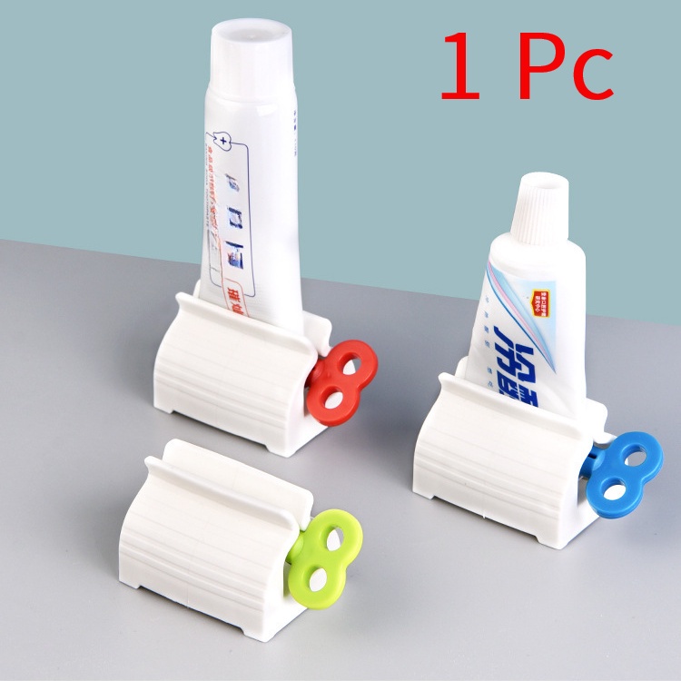 Toothpaste Squeezer Rolling Tube Easy Dispenser Seat Holder Bathroom ...