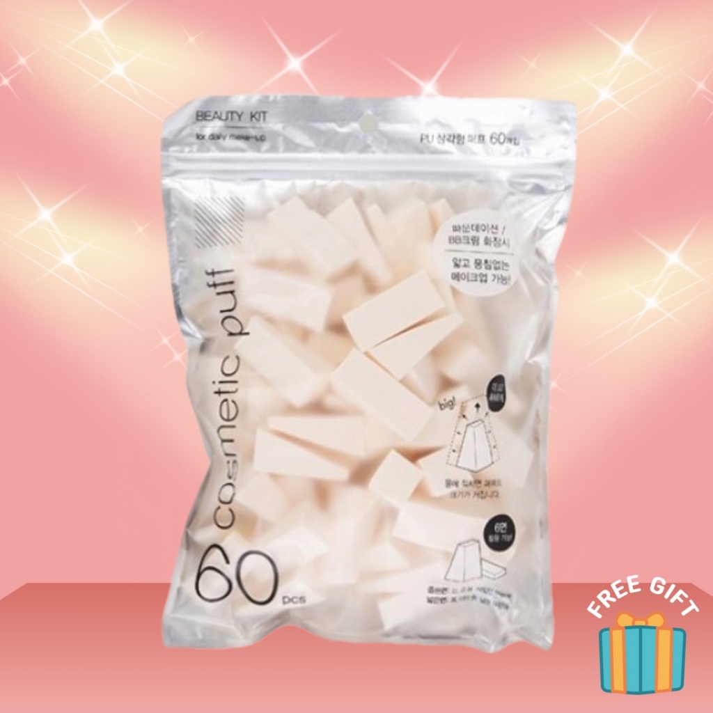 [Daiso] Wedge Triangle Puff Set 60 pieces | Shopee Singapore