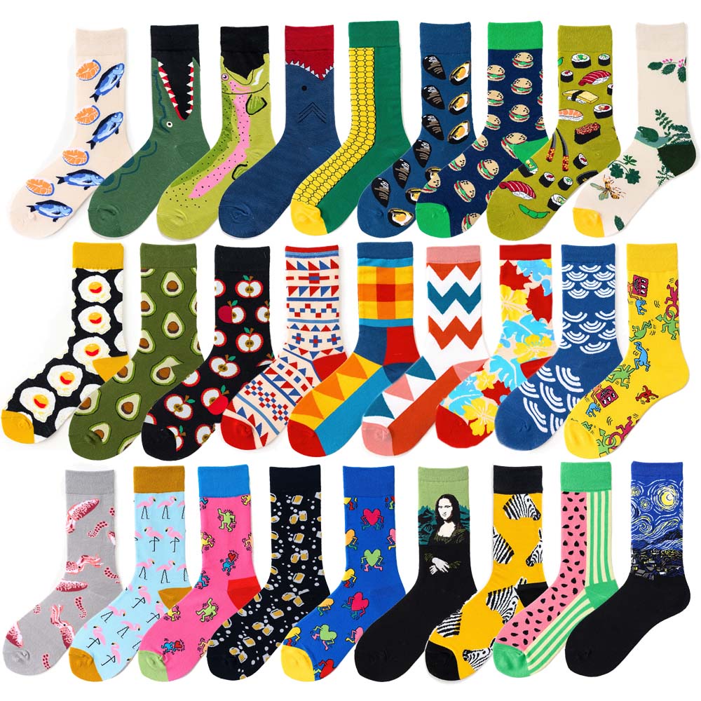 Novelty happy funny man graphic socks | Shopee Singapore