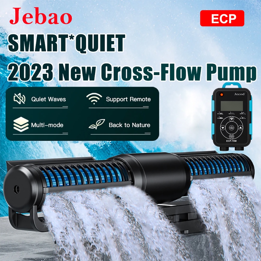 Jebao 2023 New Cross-flow Pump Remote WiFi Control Fish Tank Aquarium Water Pump ECP External ...