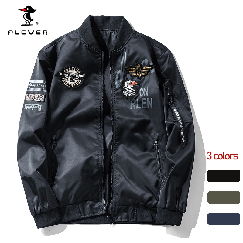 Jacket PLOVER Plus Size Men's Double Sided Jacket Retro US Army Bomber ...