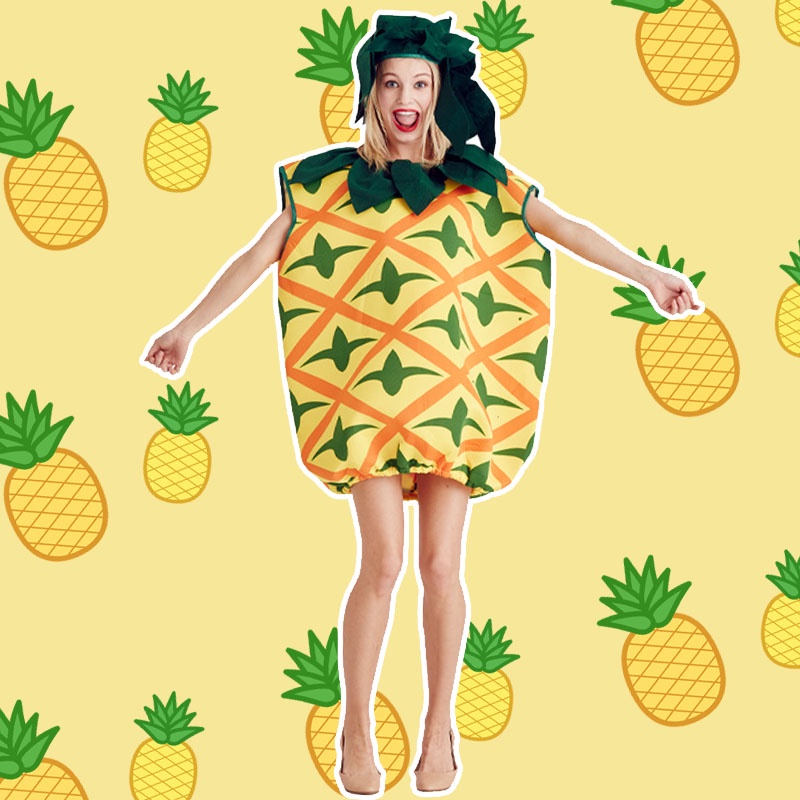 New ♥ Ready Stock ♥ Pineapple Costume Adult Funny Fruit Cosplay Suit ...
