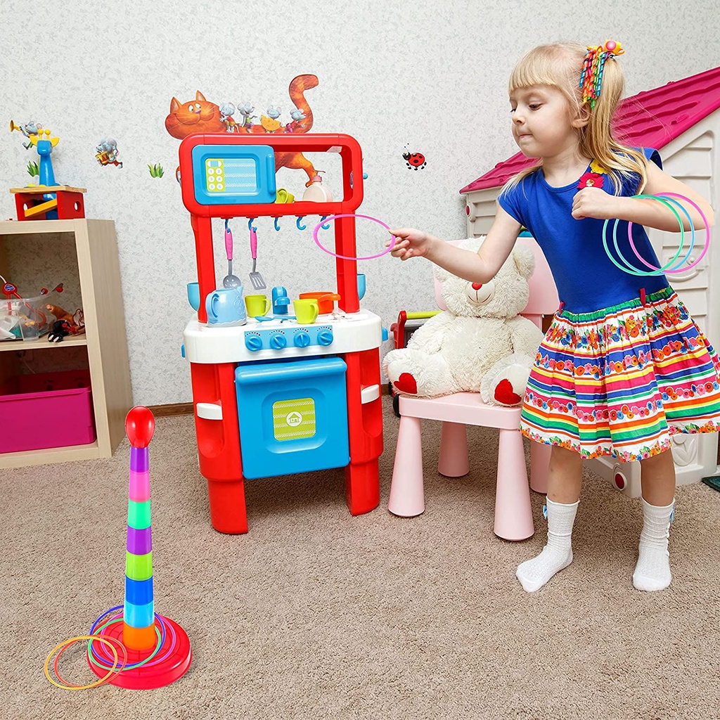 10pcs Plastic Toss Rings Kids Ring Toss Game for Carnival Garden ...