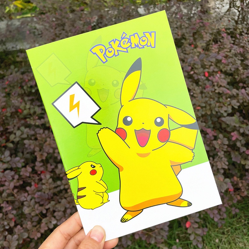 5PCS New Pokemon Notebook Kawaii Pikachu Booklet Cartoon Student ...