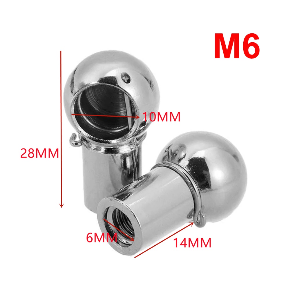 2Pcs Universal M6 M8 Gas Strut Rod End Fitting Ball Pin Connector Joint ...
