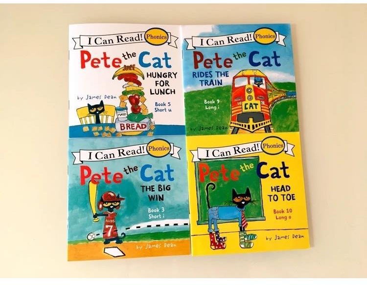 English Picture Book I Can Read Pete the Cat For Kids Mini Books (12pcs ...