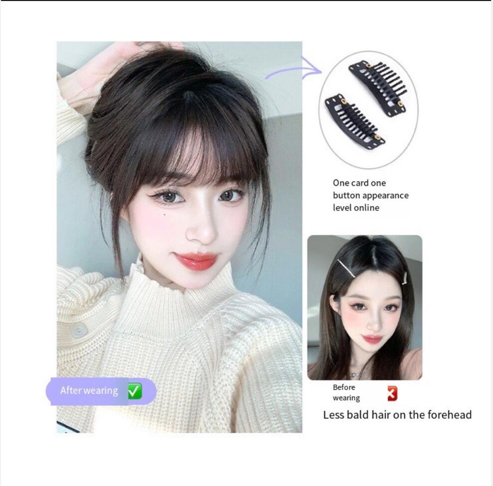 Air bangs wig women s head fake bangs women s natural forehead ...