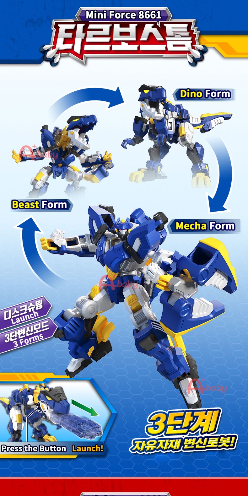 [A+baby] Mini Force Super Dino Power Original Toys Robot For Kids ...