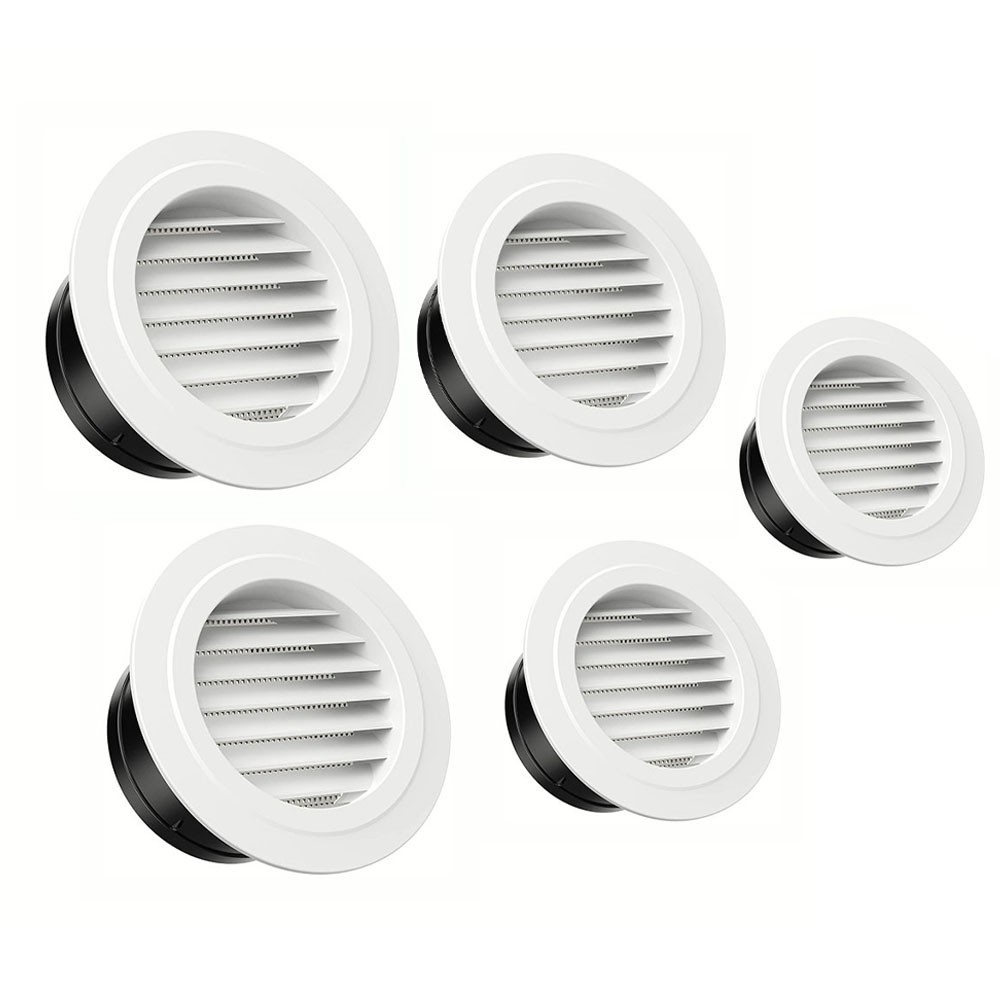 【FSFO】Duct Vents Round Louvered Vents Interior ABS Grille Ventilation ...