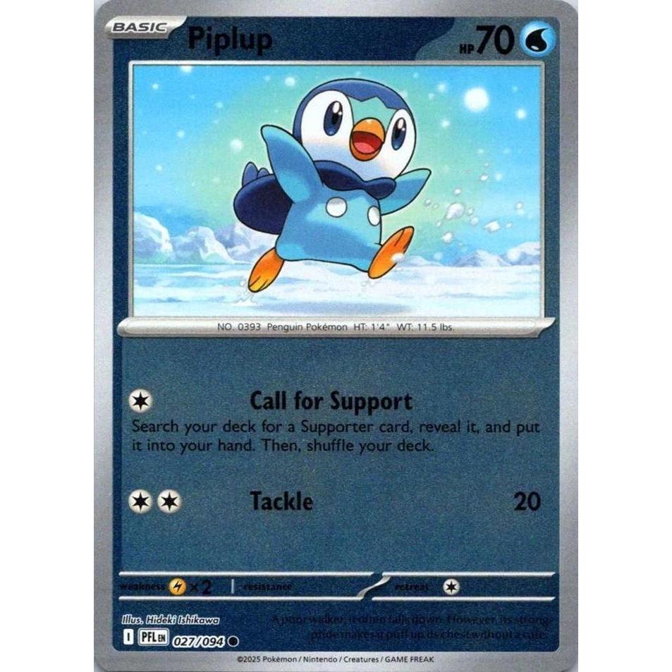 Piplup 027/094_POKEMON Phantasmal Flames_Water Type | Shopee Singapore