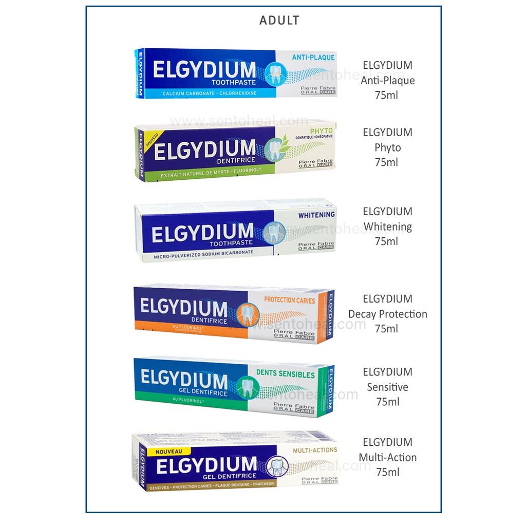 Elgydium Toothpaste- Adults/ Junior/ Kids - bundle of 2 - Quality and ...