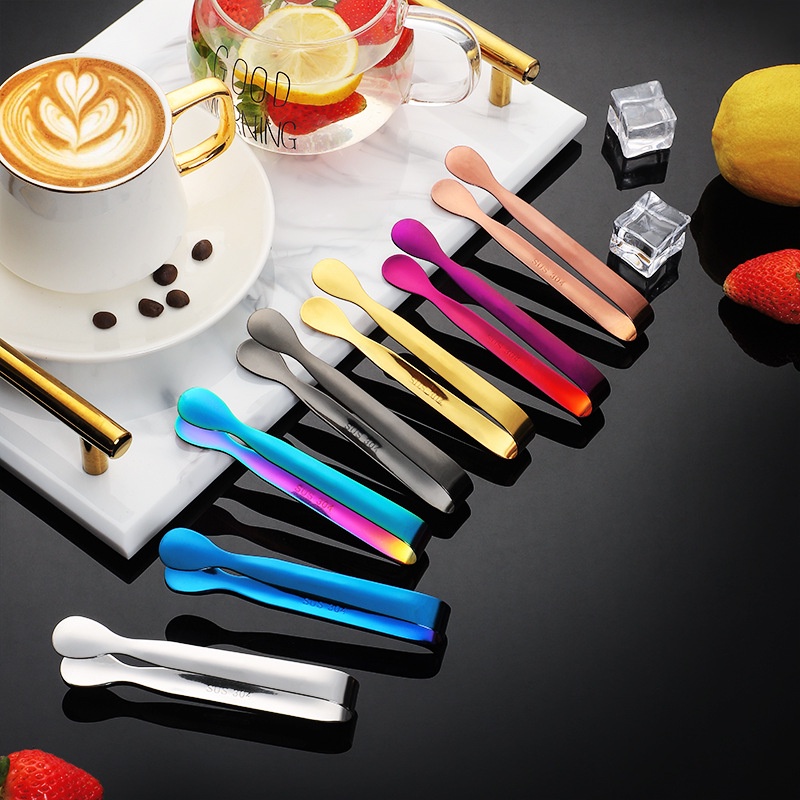 304 Stainless Steel Mirror Sugar Cube Clamp Small Ice Clamp Ice Cube ...