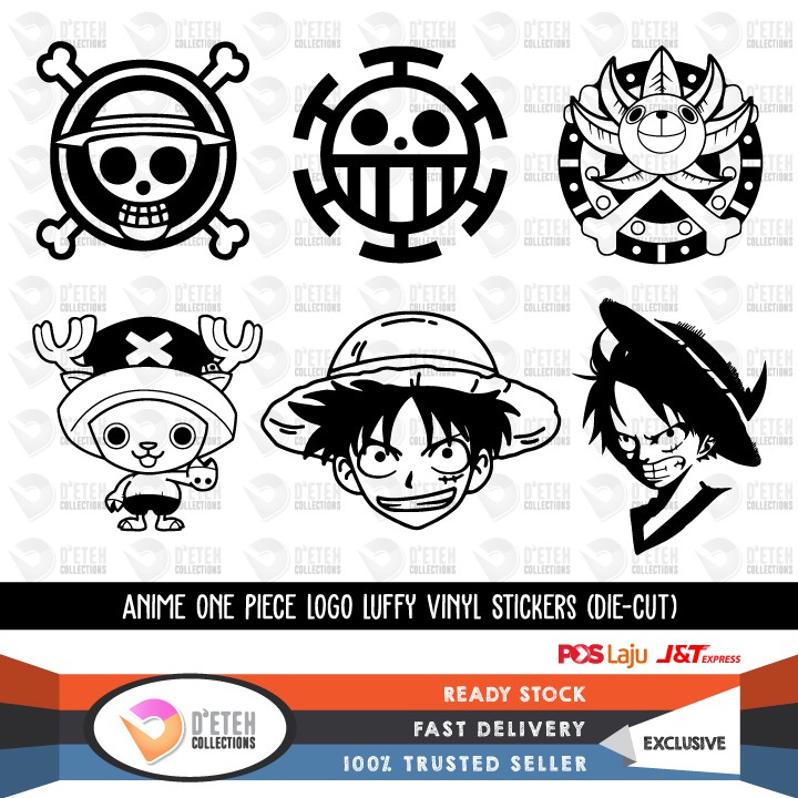 One Piece Anime Logo Luffy Vinyl Decal Sticker | Shopee Singapore