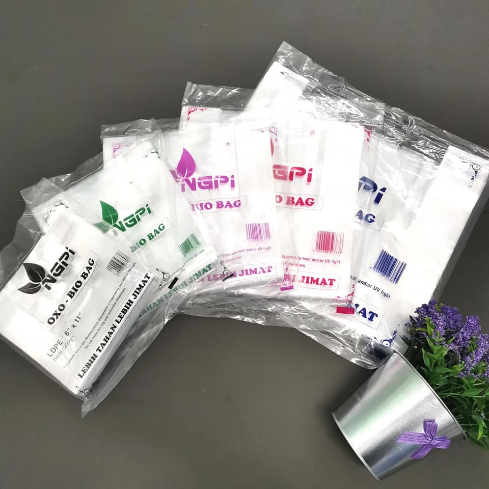 Quality Transparent Plastik Beg Tangkai / Singlet Bag Plastic Bag Putih ...