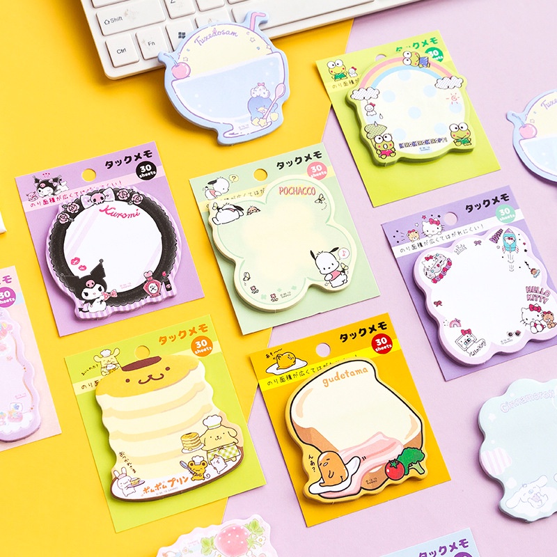 30pcs New cute Sanrio sticky notes Cartoon Melody message stickers ...