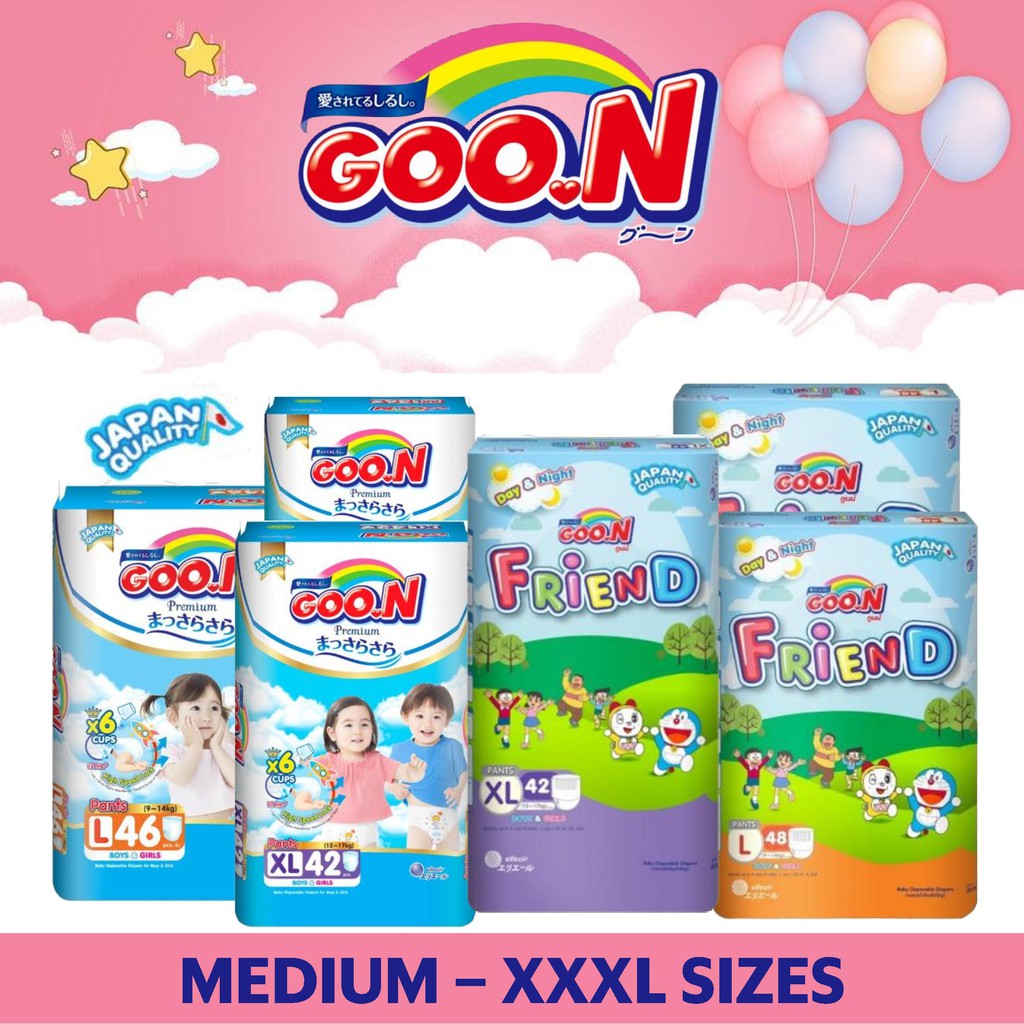 💕 BEST DEAL 💕 Goon Premium Mommy Kiss Diapers Pants (Medium - XXXL ...