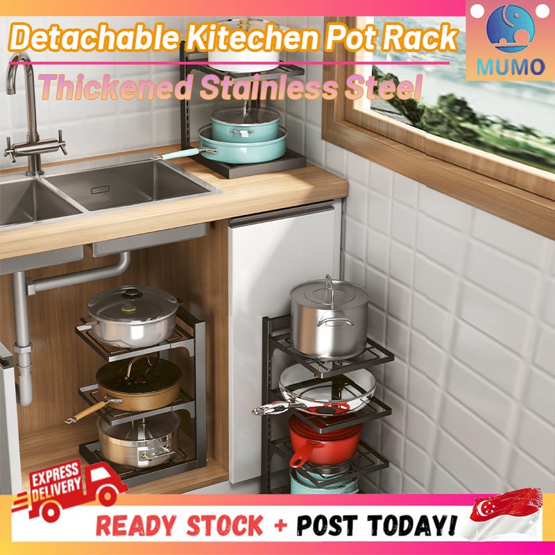 [SG READY STCOK]Kitchen pot rack multi-layer rack narrow slot rack ...