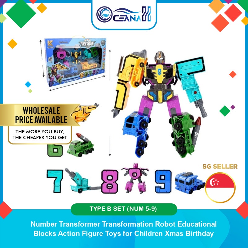 【SG Wholesale】Number Transformer Transformation Robot Educational ...
