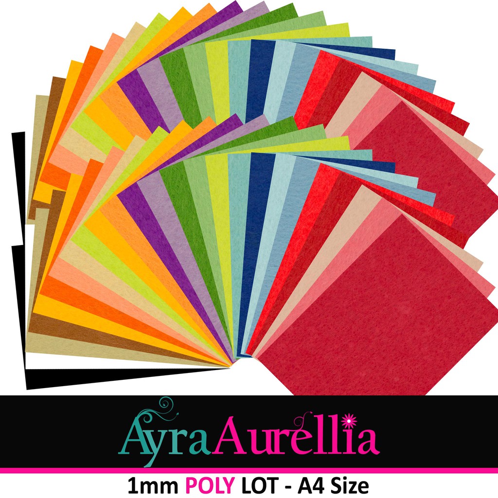 FELT POLY 1MM LOT - A4 SIZE (50 PCS) | Shopee Singapore