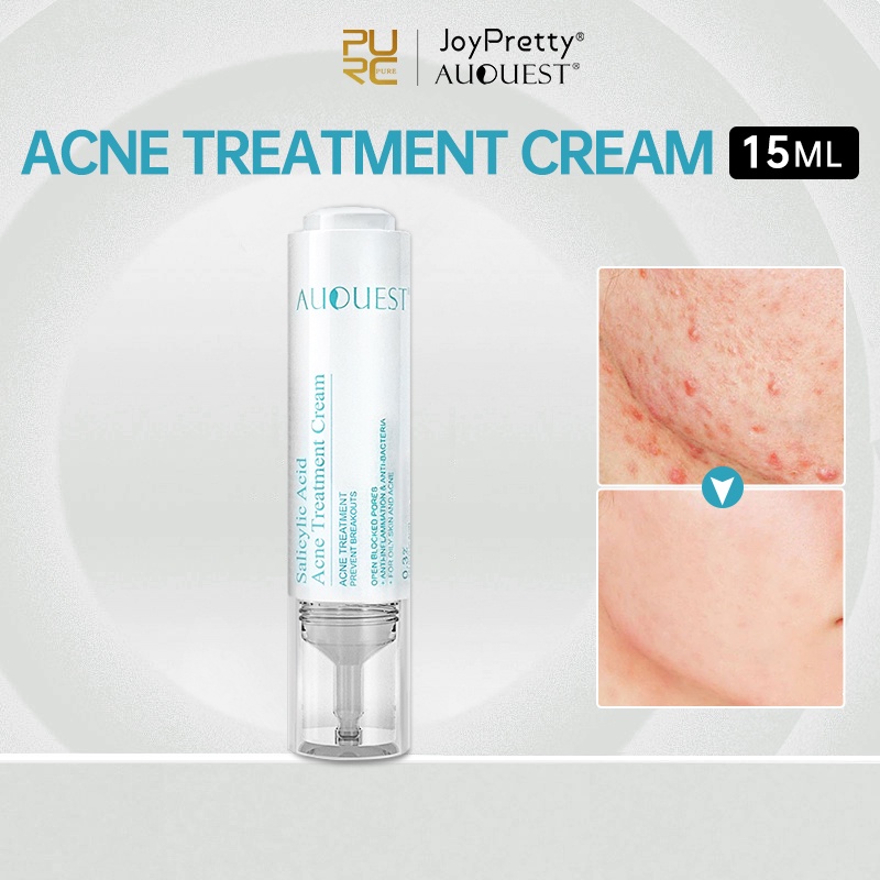 AUQUEST Acne Treatment Face Cream Salicylic Acid Oil Against Whitening ...