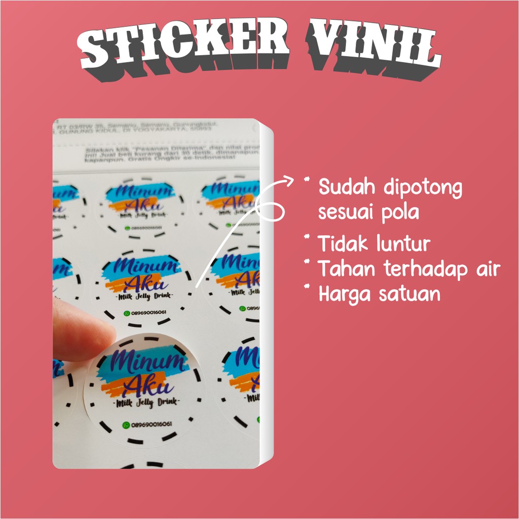 [A3] WATERPROOF VINYL PACKAGING LABEL STICKER FOR FOOD, CAKE, FROZEN ...