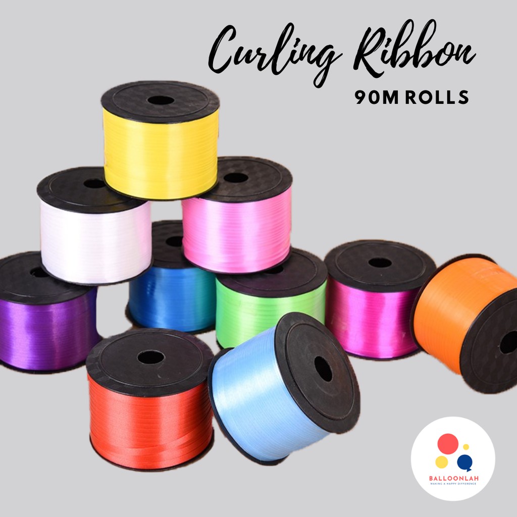 90m Ribbon Roll Helium Balloon Curling String [READY STOCK IN SG ...