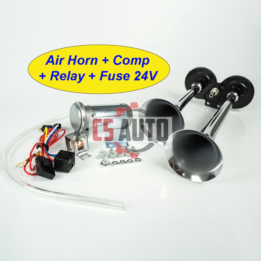 CS 150db 12V 24V Dual Trumpet Air Horn Compressor Kit For Train Car ...