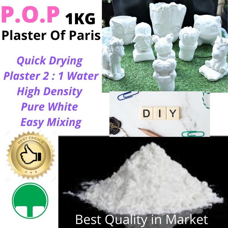 1KG Plaster of Paris Fine Powder Casting Powder Gypsum Plaster Calcium ...