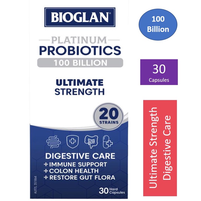 Bioglan Platinum Probiotics 100 Billion 30 Capsules | Shopee Singapore