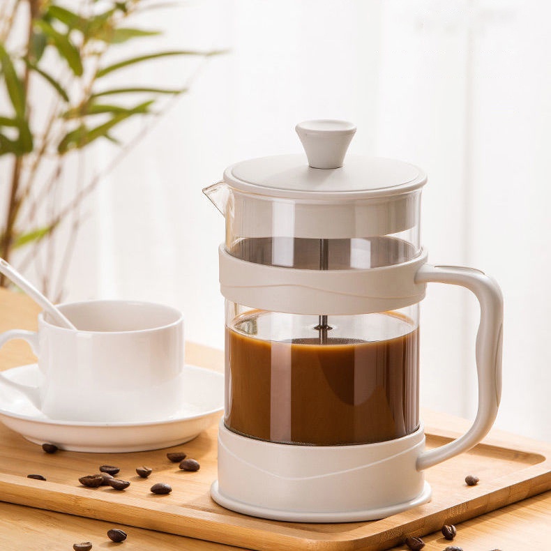 Household French Press Coffee MakerHigh Borosilicate Glass French Press ...