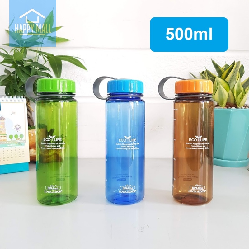 Lock&Lock Tritan Eco Life plastic water bottle capacity 500ml ABF613 Happy Mall | Shopee Singapore