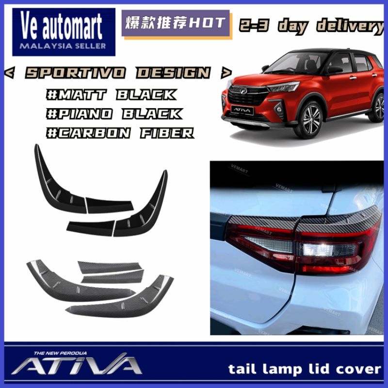 Vemart Perodua ativa car tail lamp light lid cover sportivo design ...
