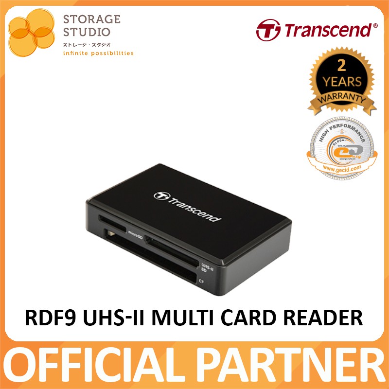 TRANSCEND USB 3.1 Gen 1 UHS-II Multi Card Reader TS-RDF9K2 (Black ...