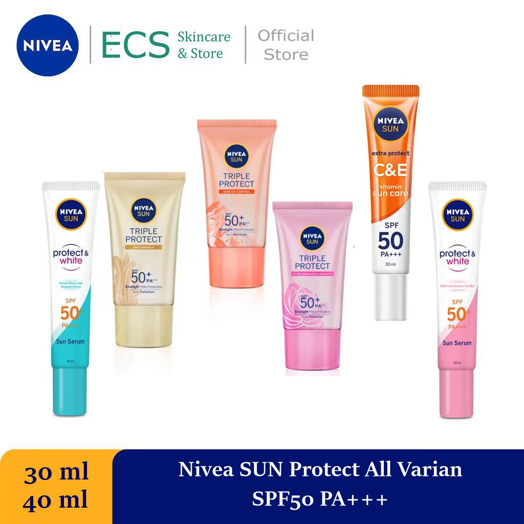 Nivea Sunscreen Face SPF50 PA+++ Sun Face Protect Series - Variant ...