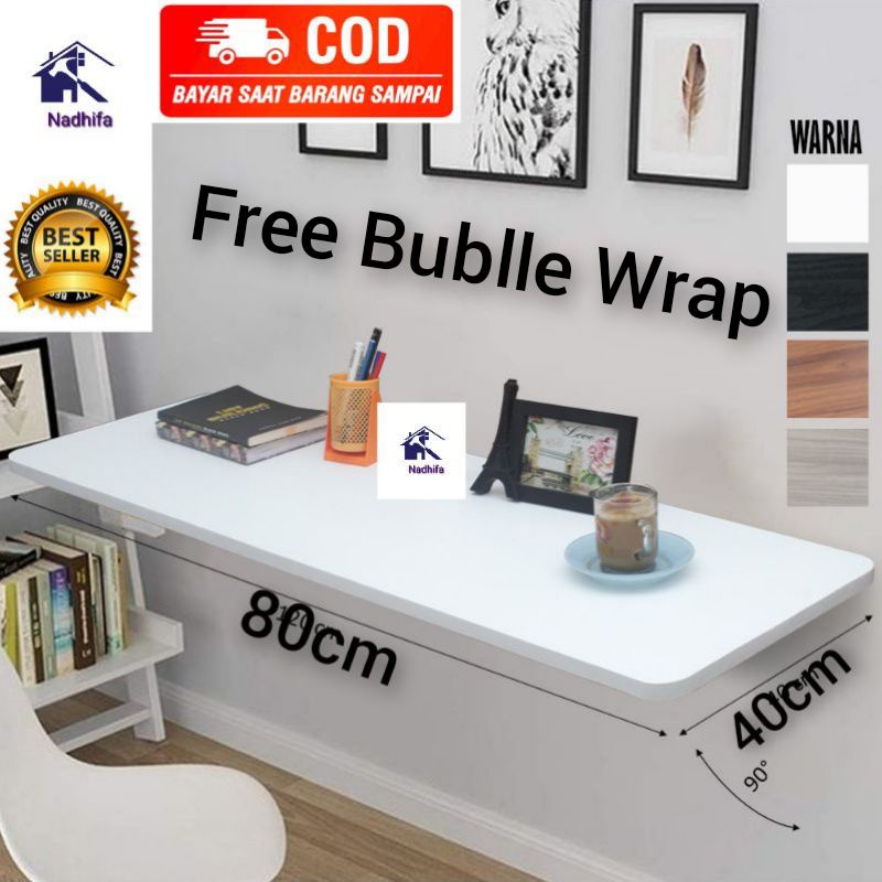 Wall Folding Table P80cm x L40cm x H2Cm On Modern Minimalist Wall ...
