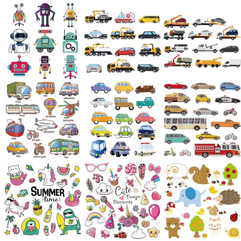 DIY Patches For Clothes Boy Favorite Cartoon Cars Stickers Heat ...
