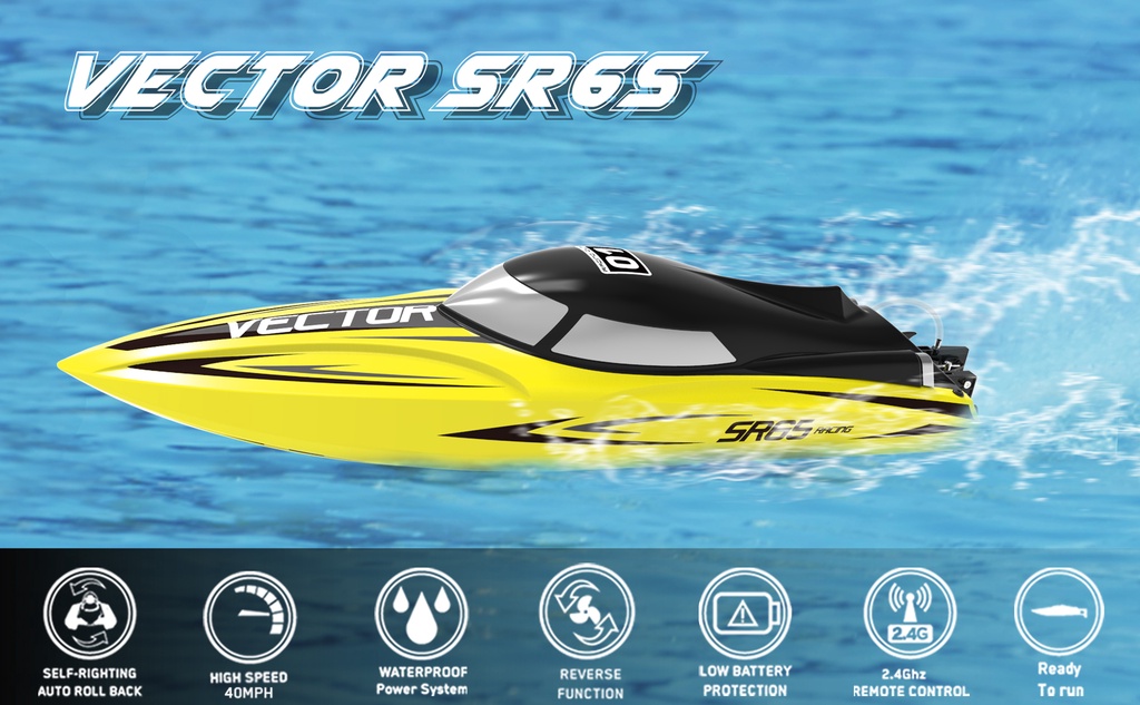 VOLANTEXRC RC Boat Racing High Speed 2.4GHZ 56kmh Brushless Self ...