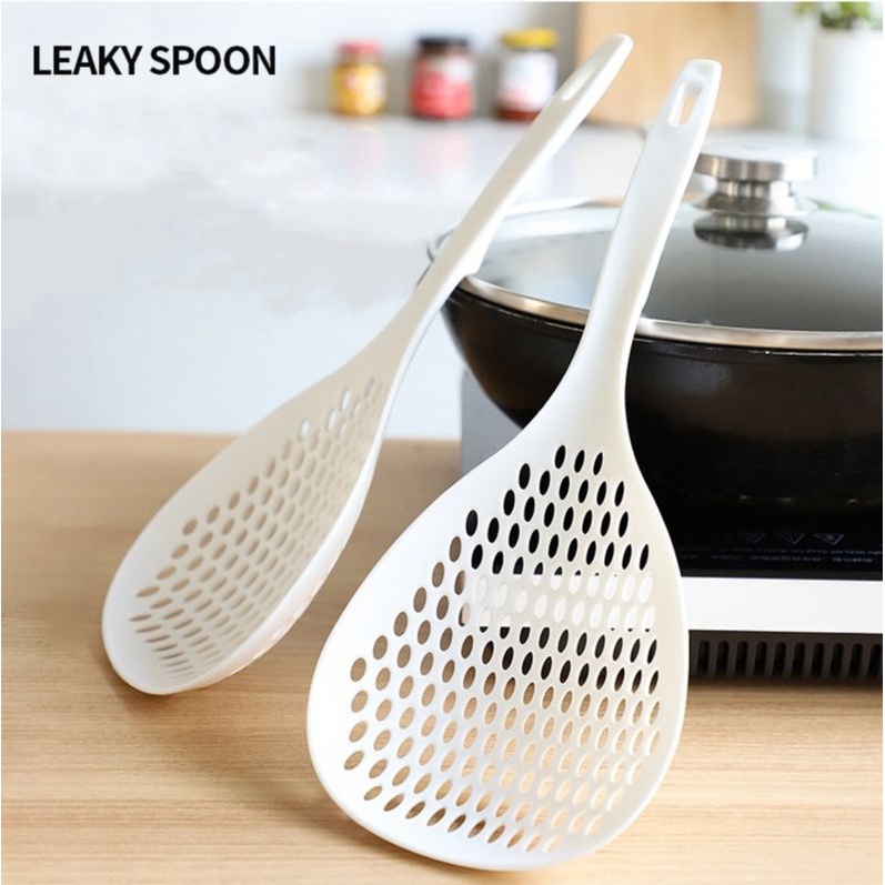 Kitchen Ladle Strainer with Long Handle High Heat Resistant Strainer ...