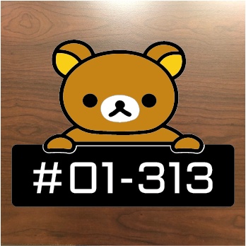 Rilakkuma House Unit Number Plate | Acrylic Signage | Shopee Singapore